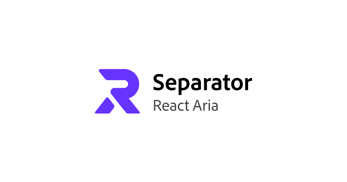 Separator | React Aria